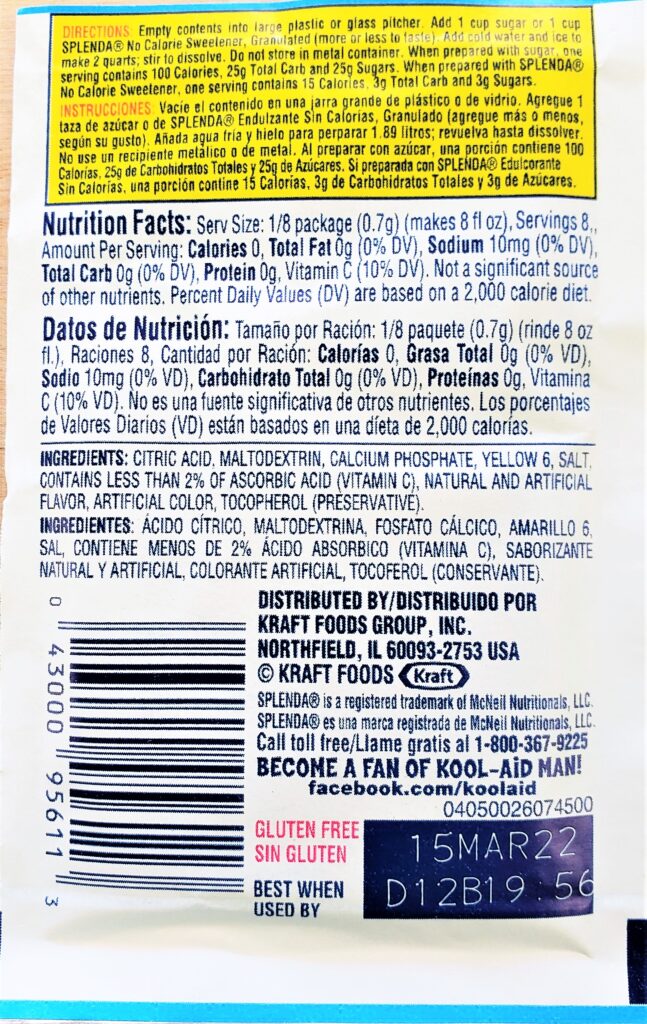 Kool-Aid Unsweetened Drink Mix Mandarina-Tangerine – Crowsnest Candy ...