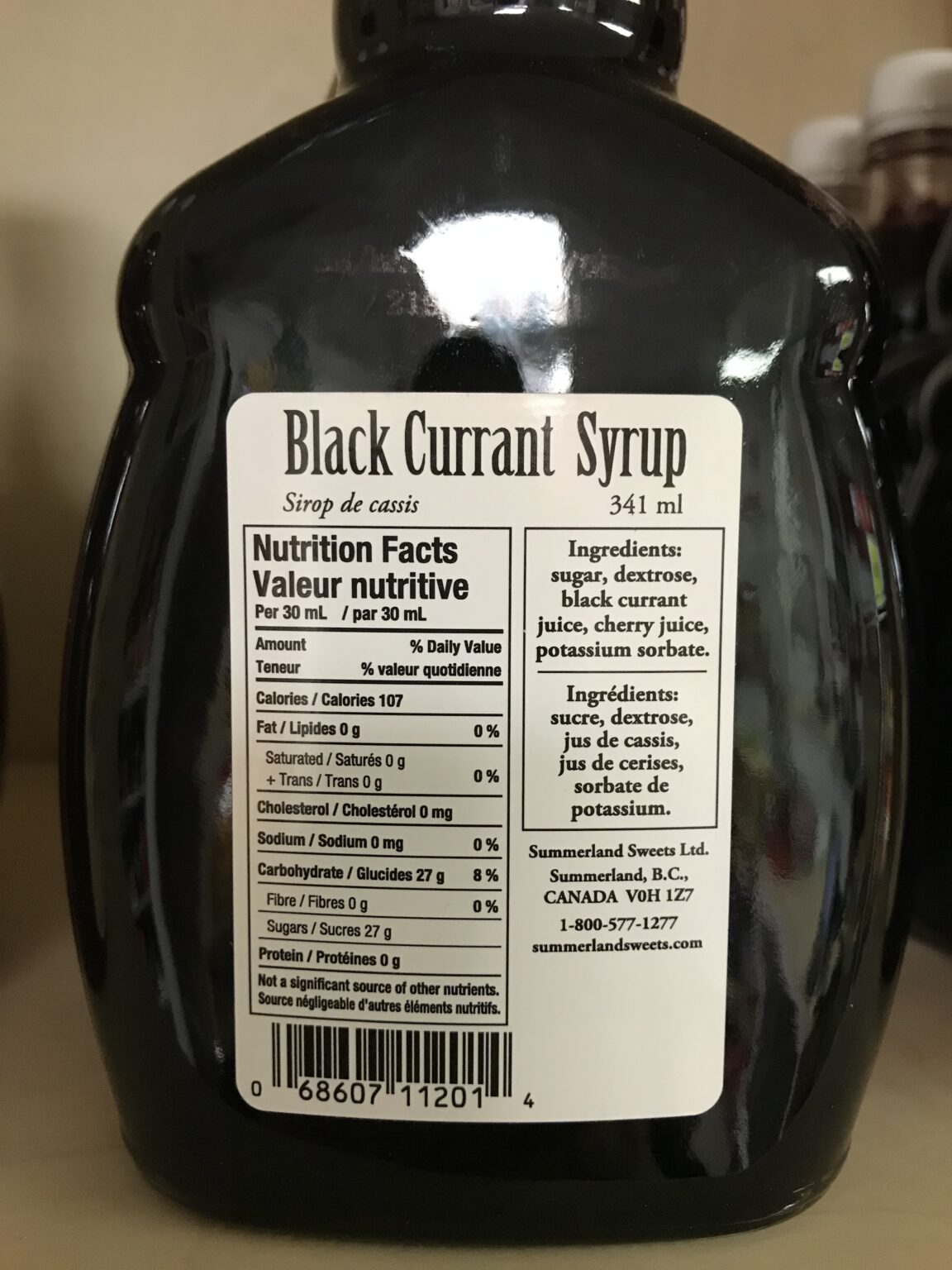 Summerland BLACK CURRANT Syrup 341ml – Crowsnest Candy Company