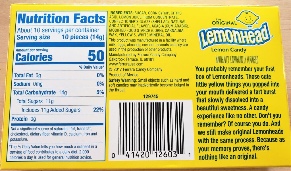 Lemonhead 142g Theater Box – Crowsnest Candy Company