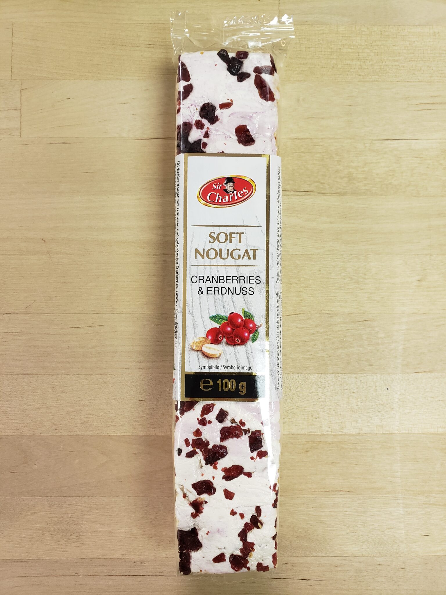 Sir Charles Soft Nougat Bar Cranberry Peanut 100g – Crowsnest Candy Company