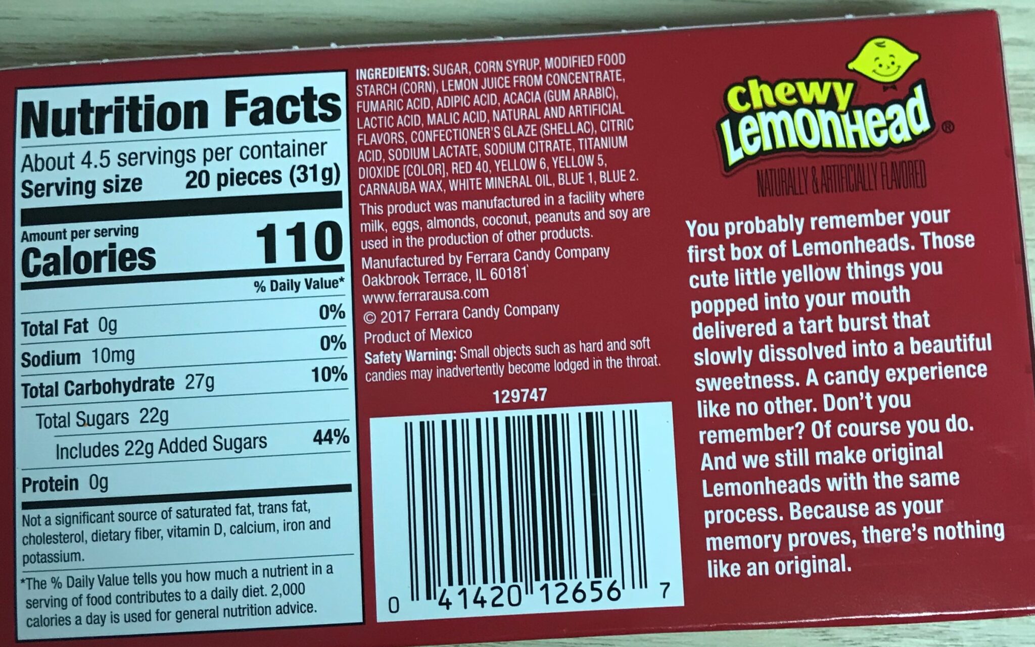 Lemonhead Chewy Theatre Box – Crowsnest Candy Company