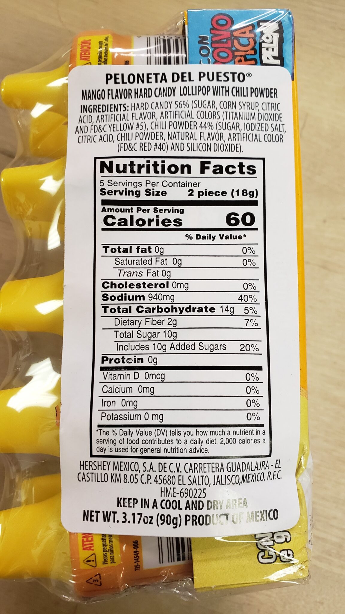 Peloneta Del Puesto Mango with Chili Powder Lollipop – Crowsnest Candy ...