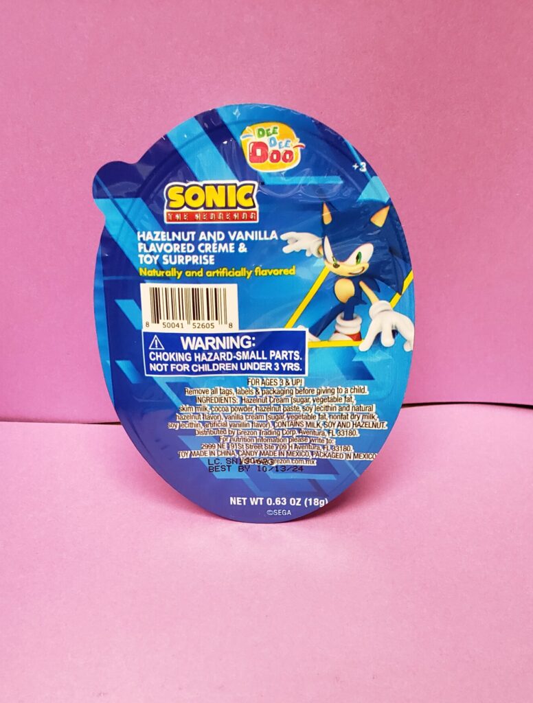 Sonic the Hedgehog Hazelnut and Vanilla Creme & Toy surprise 18g ...