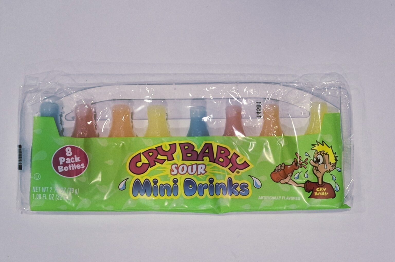 Cry Baby Sour Mini Drinks Wax Bottles 8 pk 79g – Crowsnest Candy Company